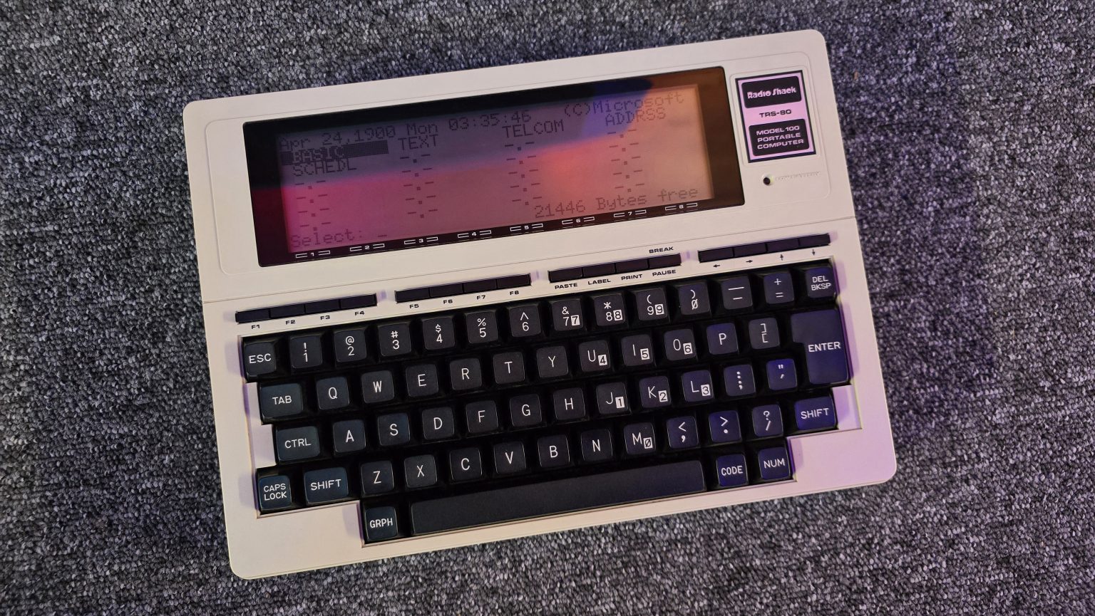 Tandy TRS 80 – Model 100 – North Devon Retro Computing Archive